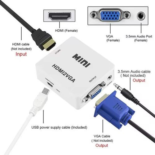 A-HDMI-VGA-Mini ** Gembird input HDMI to VGA (901) (289)