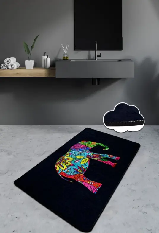 L'essentiel Maison Kupatilski otirač Olifant, 70x120cm, Crni