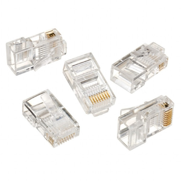 LC-8P8C-001/10 Modular plug RJ45 8P8C 30u CAT5 UTP gold plated, 10 u pakovanju / CENA PO PAKOVANJU