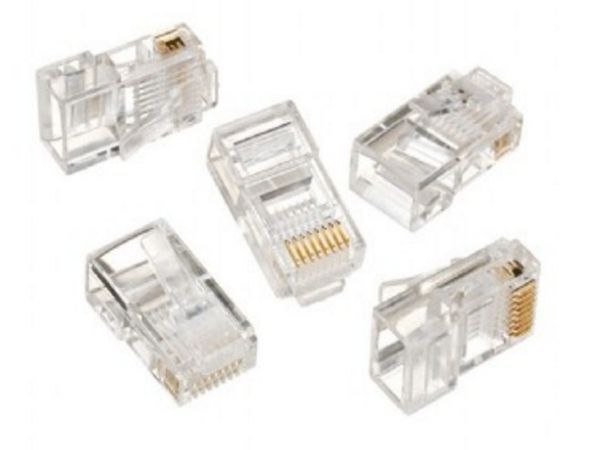 LC-8P8C-001/100 Modular plug RJ45 8P8C 30u CAT5 UTP gold plated,100 u pakovanju / CENA PO PAKOVANJU