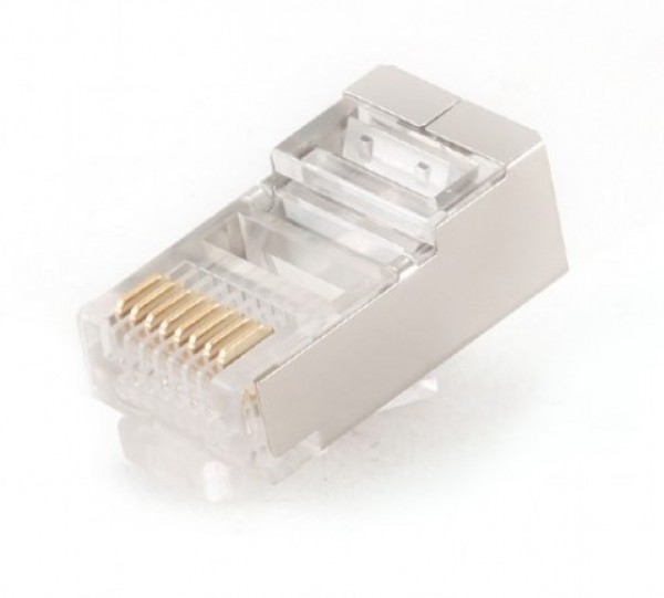 PLUG5SP/100 Gembird shielded modular 30u gold plated LAN konektor CAT5 FTP SFTP, RJ45(pak.100kom)