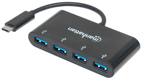 USB HUB USB C --> 4x USB 3.2, Bus Powered, Manhattan 162746