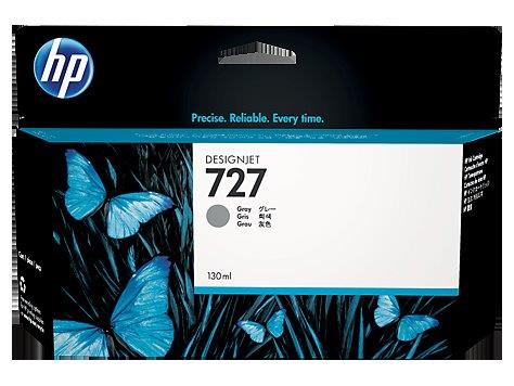 HP 727 130-ml Gray DesignJet Ink Cartridge, B3P24A