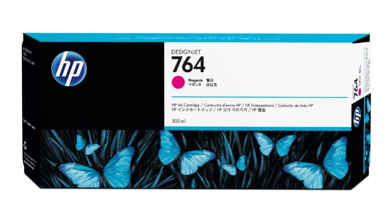 HP 764 300-ml Magenta DesignJet Ink Cartridge, C1Q14A