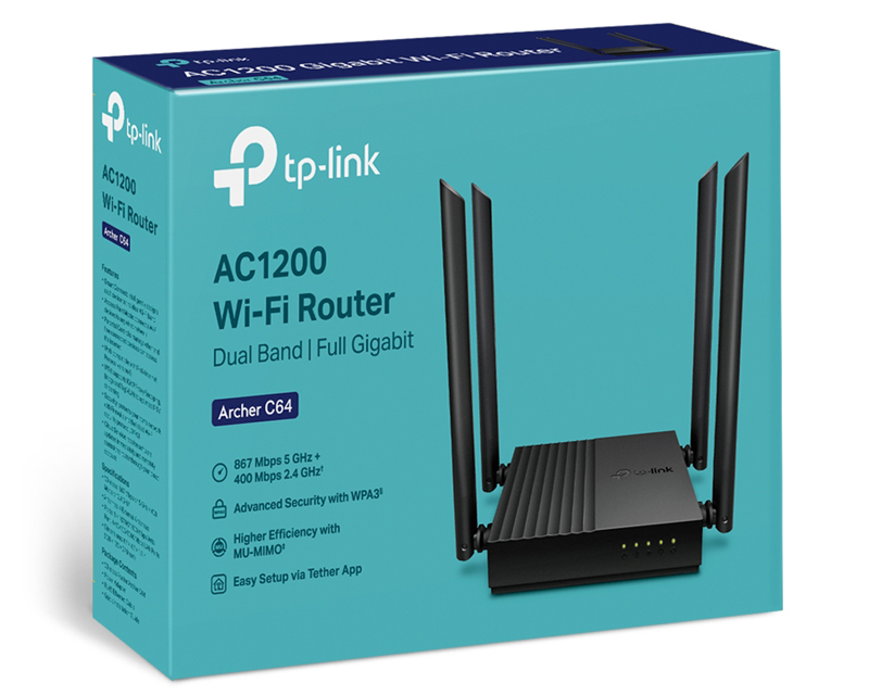 Archer C64 AC1200 Wireless MU-MIMO WiFi ruter,4897098683217