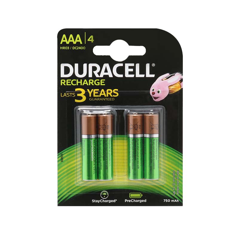 Baterija NiMh punjiva 1.2V 750mAh AAA HR03 blister 4/1 Duracell (MS)