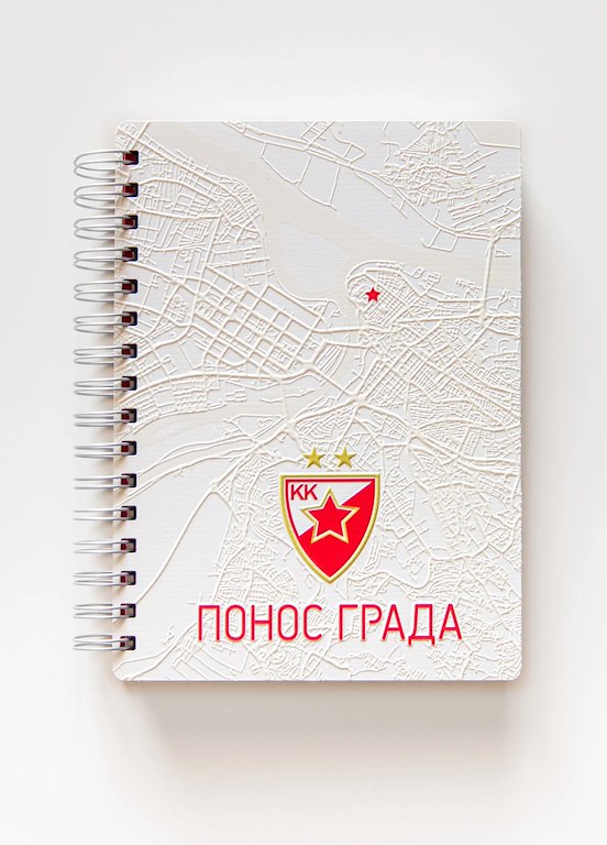 KK Crvena Zvezda 3D Notes Ponos grada, A5, Crveni