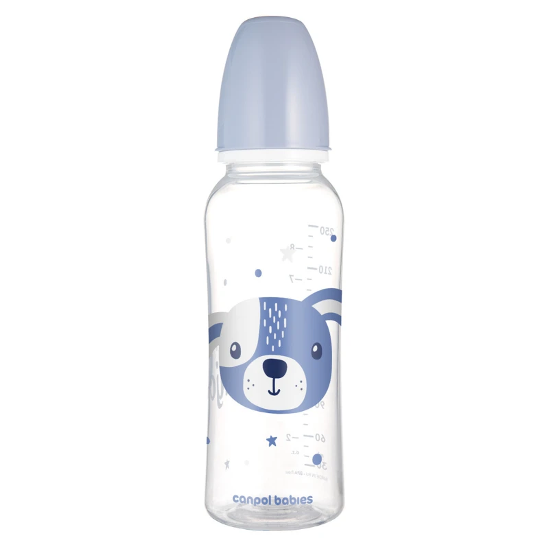 Canpol Babies flašica za bebe Cute Animals 250ml, Blue