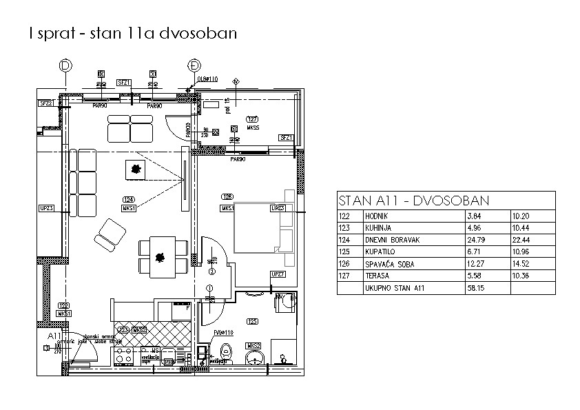 Prodajemo jednoiposoban stan 46m2 na II spratu Kalovita Kotež