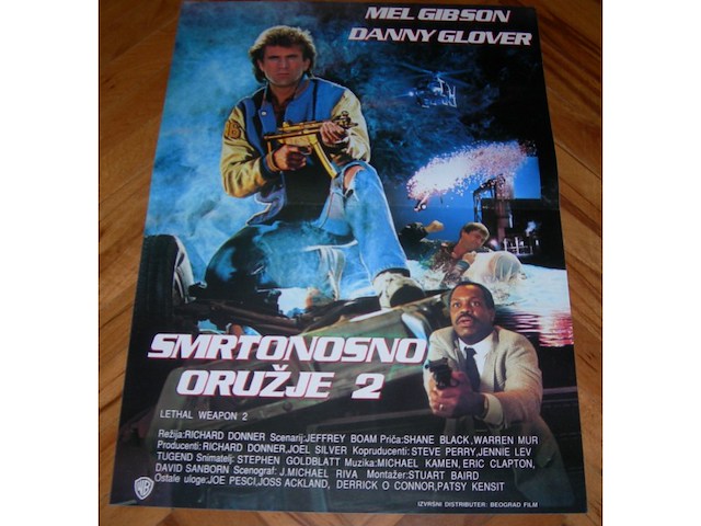 Smrtonosno oružje 2 (Mel Gibson) - filmski plakat