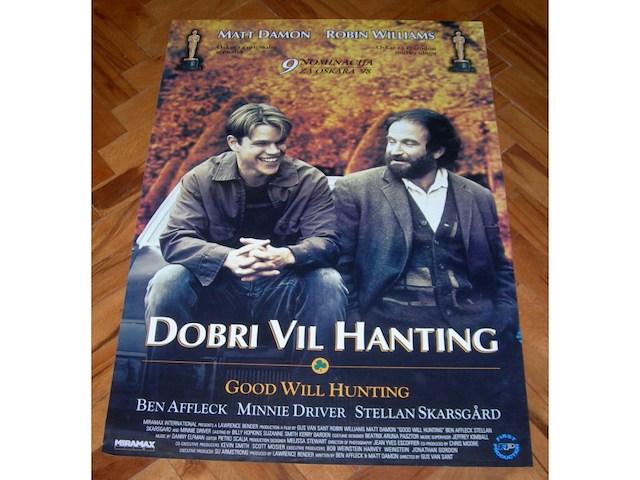 Dobri Vil Hanting (Matt Damon) - filmski plakat