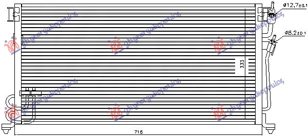 HLADNJAK KLIME 1.3/1.6 BENZIN (713x353x16) MITSUBISHI LANCER (CK1) (1997-2004) (OEM: undefind)