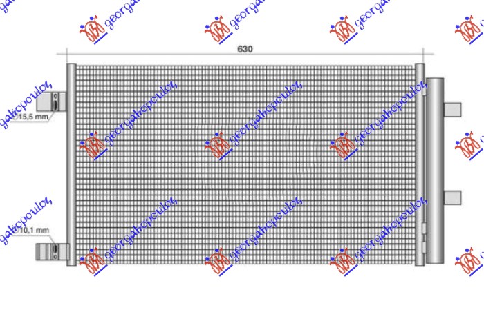 HLADNJAK KLIME 1.5 DCI DIZEL (628x359x12) RENAULT ESPACE (2015-) (OEM: 92100-4575R, 921004575R, 92110-00Q0C)