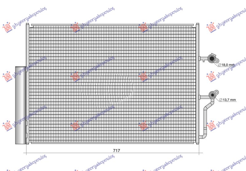 HLADNJAK KLIME 2.0 BENZIN/HIBRID (715x464x12) VOLVO XC90 (2020-) (OEM: 31657364, 32138991, 32339859)