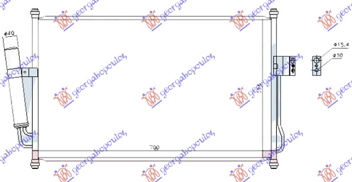 HLADNJAK KLIME 2.5/3.0 TD (650x420x12) ISUZU P/U D-MAX (2016-) (OEM: 94770907, 8980526342, 8980526343)