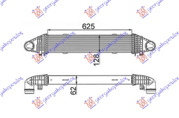 HLADNJAK INTERCOOLERA 1,8i16VG.-2,1CDi(62×12)KW100-150