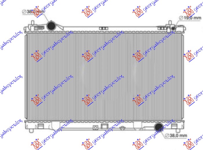 HLADNJAK MOTORA 2.0 BEN AUTO (722×400) LEXUS IS III (2016-2021) (OEM: 1640036130)