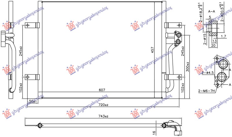 HLADNJAK KLIME ELEK. (607x457x16) VW CRAFTER (2017-) (OEM: 5QE816411A, 5QE816411K)