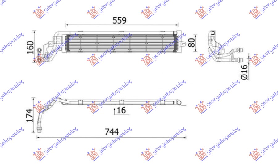 HLADNJAK DODATNI 1.4 BEN/HIB 551×82 M-BEHR PR. AUDI Q3 (2018-) (OEM: 3Q0121251B, 5Q0121251CN, 5Q0121251EN)