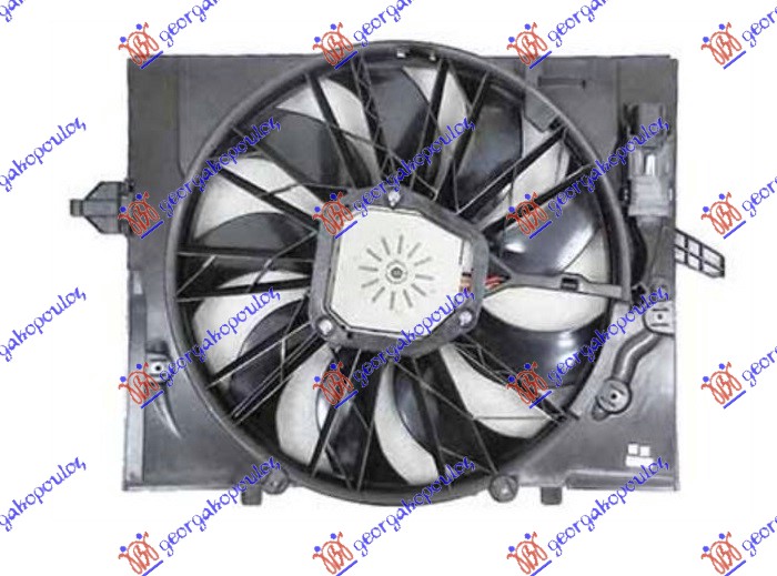 VENTILATOR KOMPLET (2.0/2.2/2.5/3.0/4.4 BENZIN) (495mm) (3 PIN) BMW SERIES 7 (E65/66) (2002-2008) (OEM: 7543282, 1742751418, 17427514181)