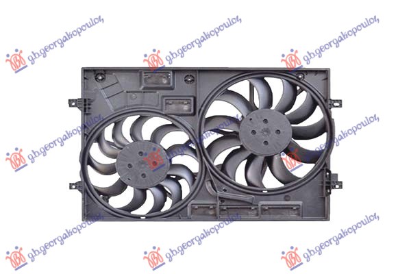 VENTILATOR KOMPLET (DUPLI) 1.4/2.0 BENZIN – 2.0 DIZEL (350/320mm) SKODA KAROQ (2017-) (OEM: 3Q0121205B, 3Q0959455B, 3Q0959455C)