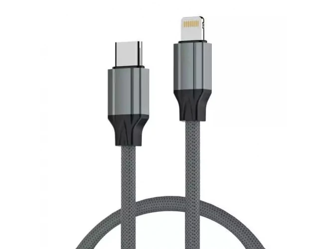 LDNIO LC441I kabl za telefon USB C (muški) na Lightning sivi 1m