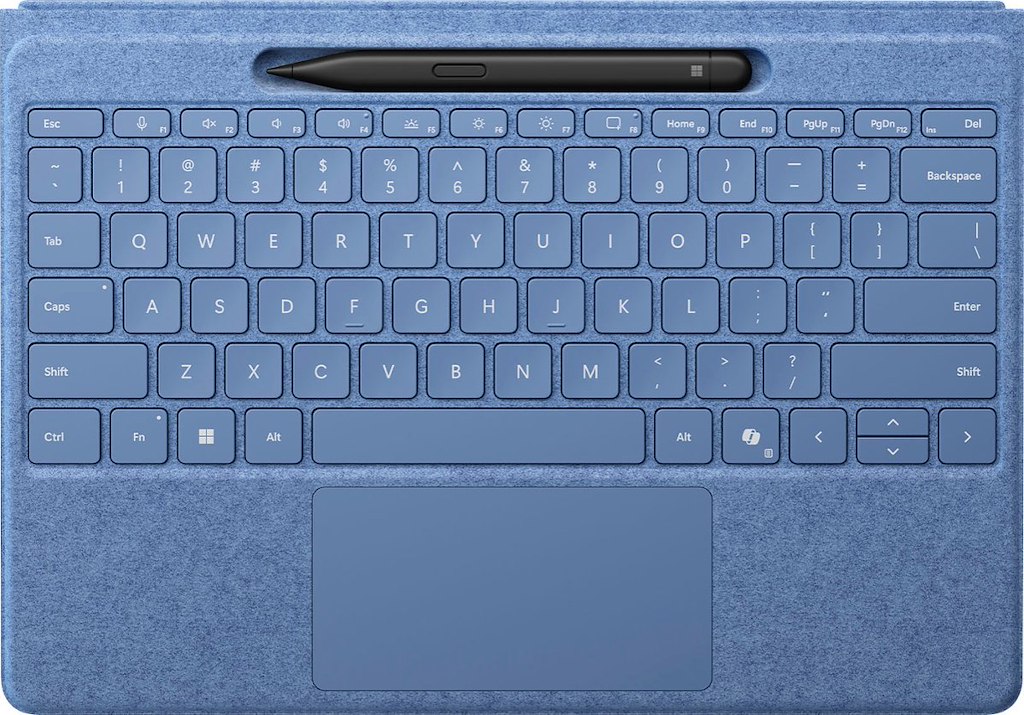 Microsoft - Surface Slim Pen (2nd Edition) and Pro Flex Keyboard for Pro (11th Edition), Pro 9, Pro 8 - Sapphire