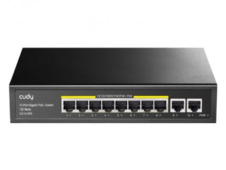 POE+ SWITCH GS1010PE 10-PORT GIGABIT CUDY