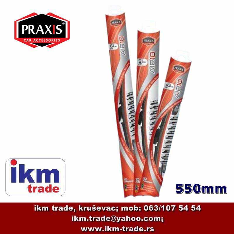 PRAXIS AIR Metlica brisača FLAT 10 adaptera 550mm