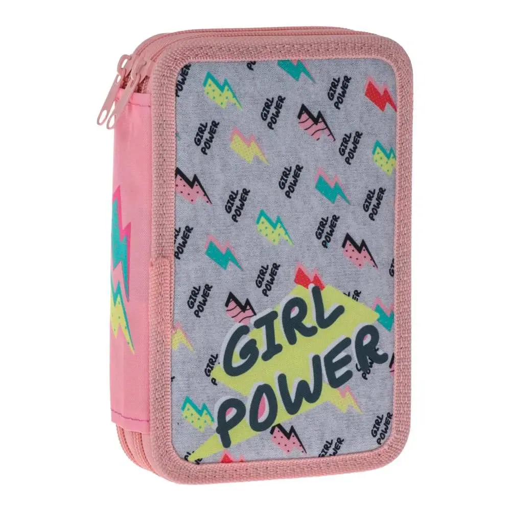 Sazio Pernica za devojčice Girl power, 2 zipa, Puna, Roze-siva