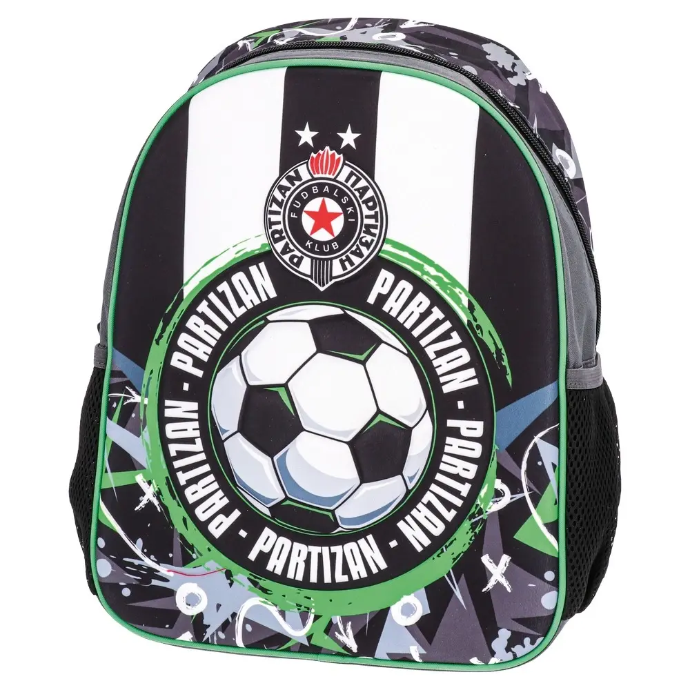 Best Buy Tico Predškolski ranac Football Partizan, 3D, Crno-beli