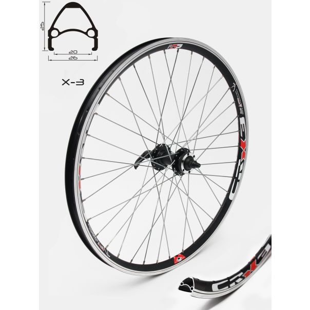 CROSSER Prednja felna X-3 26" 36H sa glavom JY D041