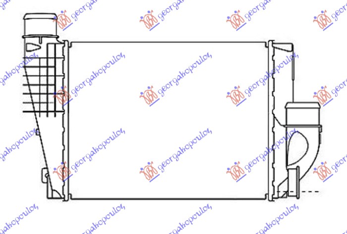 HLADNJAK INTERKULERA 1.6/2.0 HDI-BlueHDI DIZEL (300x250x50) (VALEO) FIAT SCUDO (2022-) (OEM: 9806562180)