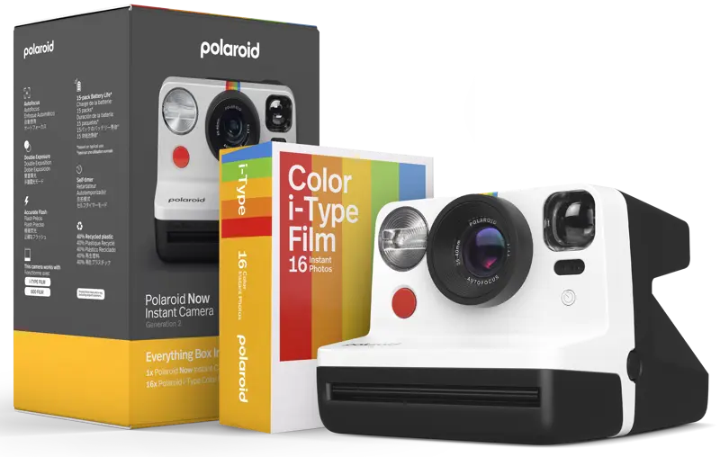 Polaroid Now Generation II EB Edition Instant kamera, Crno-bela, 2 x 8 filma