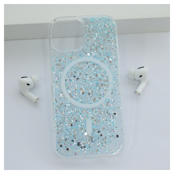 Maska Shine Shimmer Mag Case za iPhone 14 plava