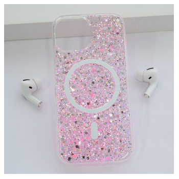 Maska Shine Shimmer Mag Case za iPhone 14 roze