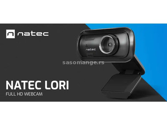 NATEC LORI, Web kamera, Full HD 1080p, Max. 30fps, crna (NKI-1671)