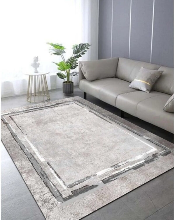 Tepih sa gumenom podlogom 120x180cm – Sivi pravougaonik, TG-1144