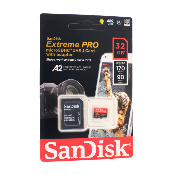 Mem. Kartica SanDisk SDHC 32GB Extreme PRO 4K UHD V30 sa adapterom ZJ CN