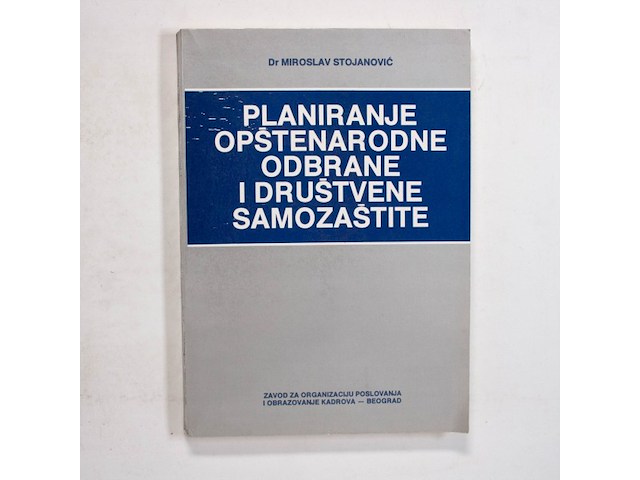 Planiranje opštenarodne odbrane i društvene samozaštite