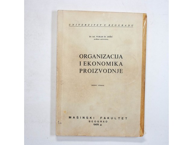 Organizacija i ekonomika proizvodnje