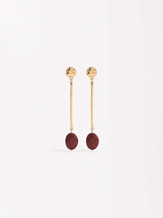 Long Earrings With Stone