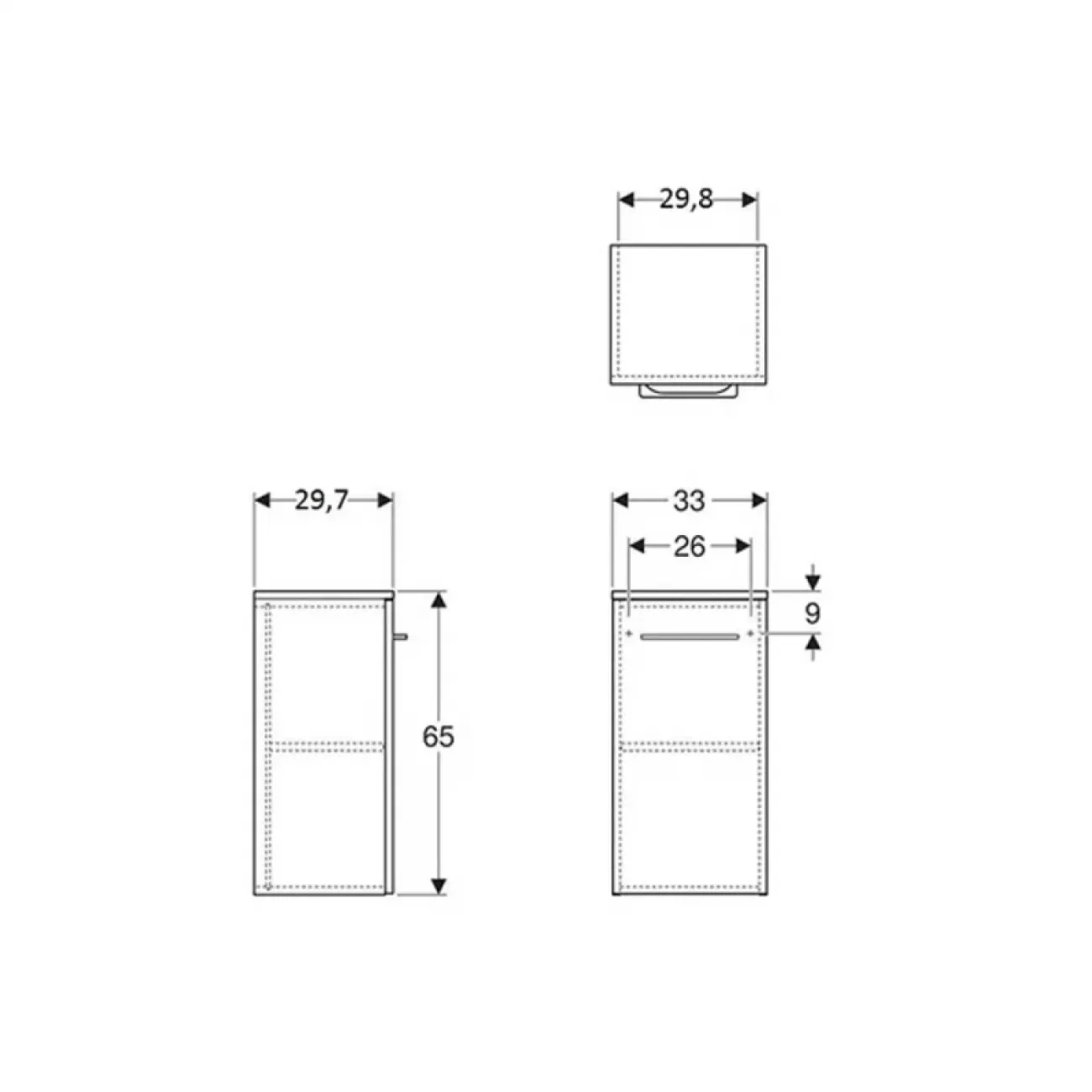 GEBERIT SQUARE 65 ORMARIĆ BELI