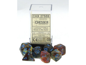 Kockice Chessex - Nebula - Luminary - Primary &amp; Blue (7)