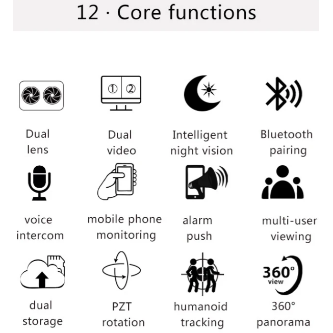 CAM-IP6MP-Q3 *GMB PTZ kamera 6mpix microSD iCSee xmeye Two-way voice 2x3,6mm SIJALICNO GRLO E27 2195