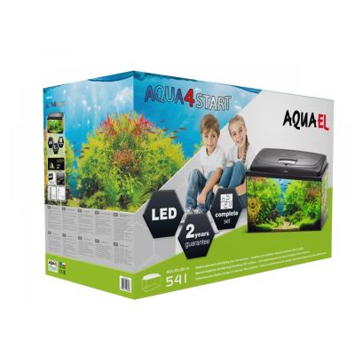 Aquael Akvarijum Set Aqua4start 60/P D&N Crni 54L / 60x30x30cm