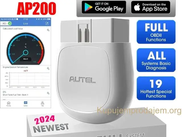 140 €
AUTEl Maxi AP200 OBD2 Bluetooth iOS/Android Dijagnostika