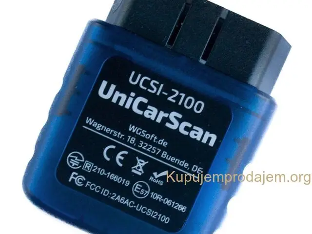 180 €
UniCarScan UCSI-2100 OBD2 Bluetooth za BimmerCode i MotoScan