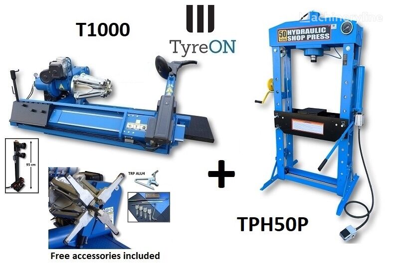 Novi TyreON ► T1000 2-speed 56 Inch truck tyre changer + 50T air hydraulic w menjač guma za kamione