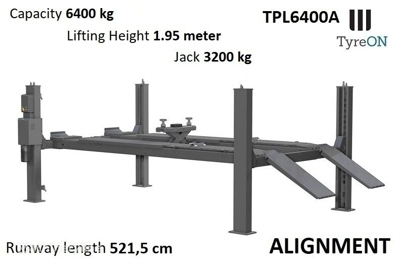 Nova TyreON TPL6400A 4 post alignment lift - 5,2 m runways - 6.4T četvorostubna dizalica